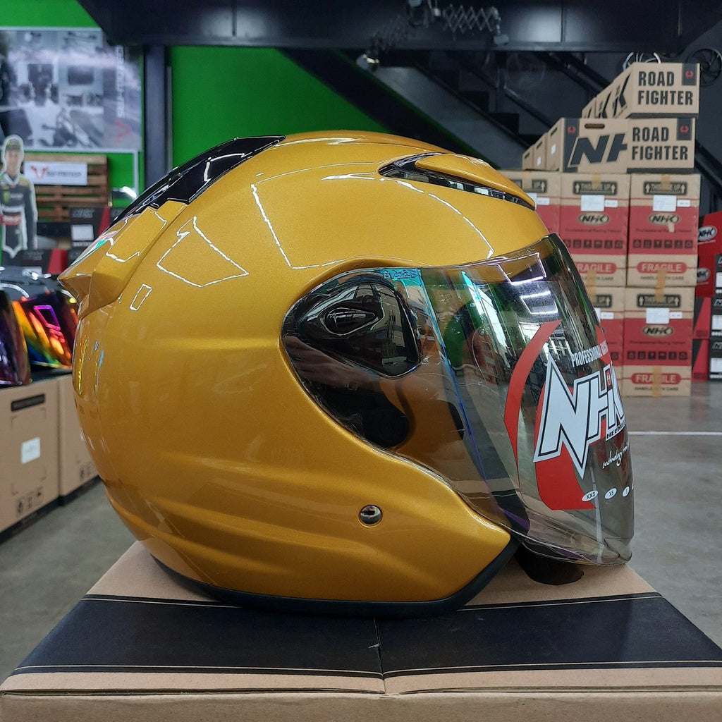 NHK Helmet R6 v2 Solid (Gold Glossy) – Durian Bikers
